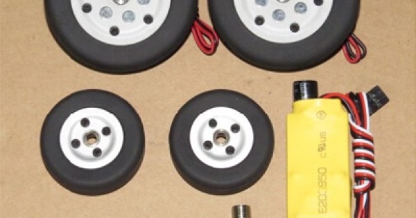 JP Hobby Electric Brake with 2 Main Wheels 45mm to 90mm + Front Wheels ...