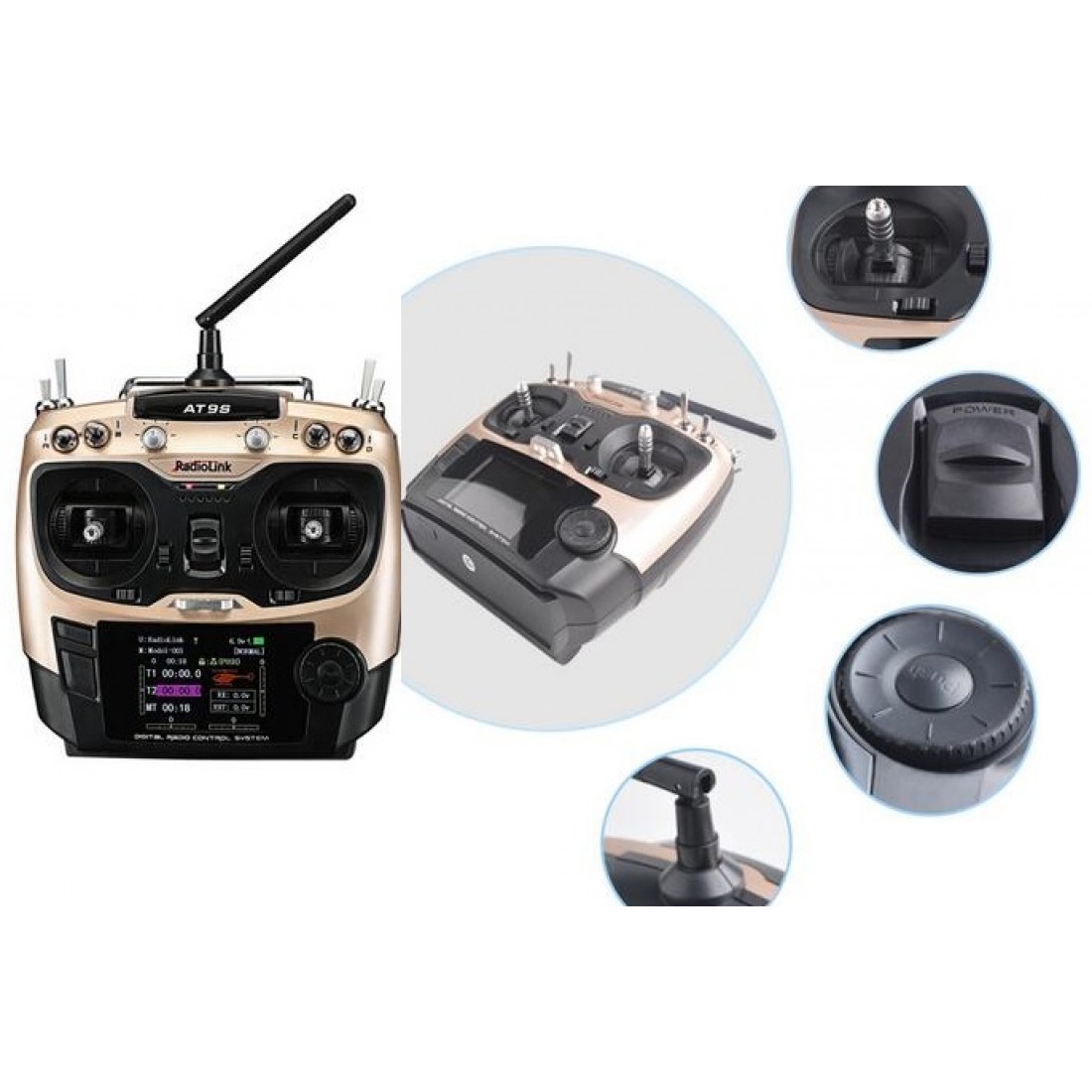 Radiolink AT9S 2,4G Radio Transmitter 10CH R9DS Receiver